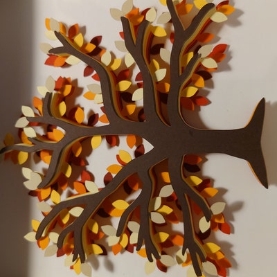 3D FALL TREE SVG Fall Svg Shadow Box Svg for Cricut for Silhouette - Etsy