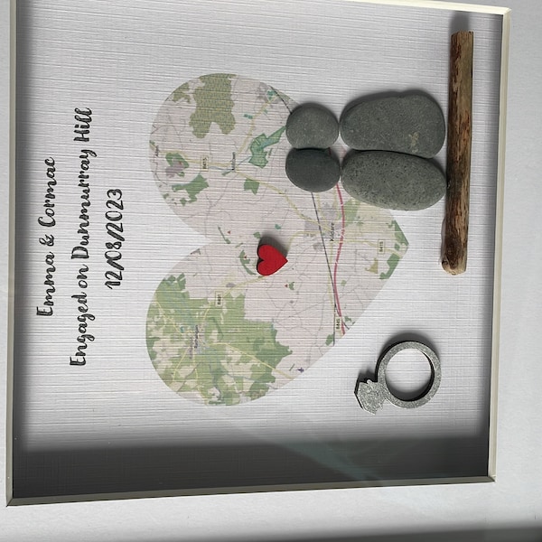 Personalised Engagement Gift, Engagement Print, Engagement Map ...