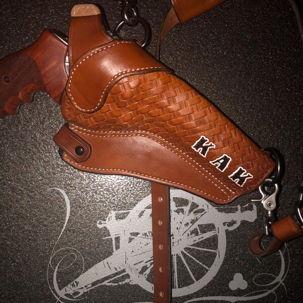 Leather Chest Holster - Leather Chest Rig - Revolver Chest Holster ...