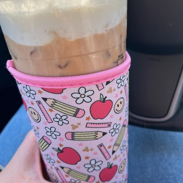 Back to School Iced Coffee Sleeve | Teacher Gift, Trendy Drink ...