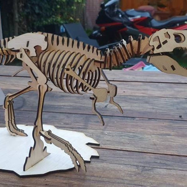 T-rex Dinosaur Digital Pattern Template File for Laser SVG DXF CDR ...