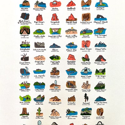National Parks Paint by Number Kit/color by Number Kit/custom Paint by ...