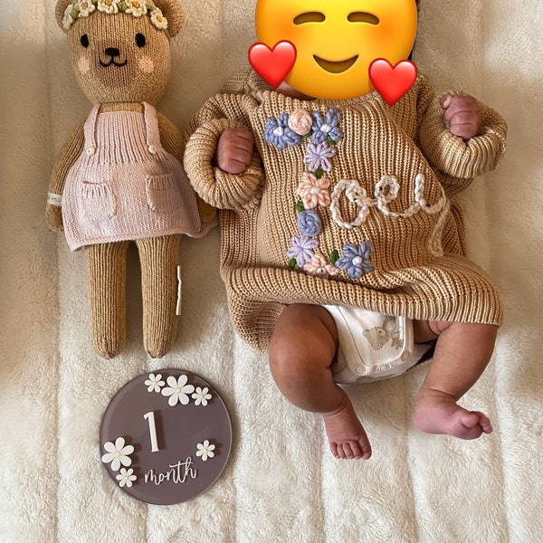 Acrylic Baby Milestone Marker, Baby Milestone Discs, Interchangeable ...