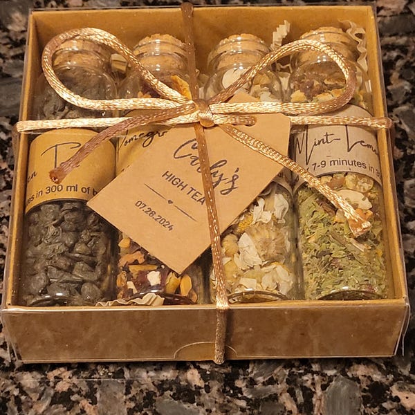Elegant Tea Sampler - 4 Exquisite Teas - Perfect for Tea Themed Shower ...
