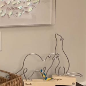 Antelope Figure Made of Aluminum Wire With Wooden Base - Etsy