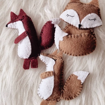 PDF Pattern Fox, Tutorial Fox, Nursery Decoration Fox of Felt, Easy ...