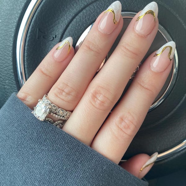 Chrome Swirls | Silver Chrome Swirl French Tips| *chrome Change ...