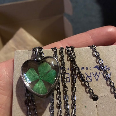 Pressed Jewelry, Four Leaf Clover, Botanical Jewelry, Real Clover ...