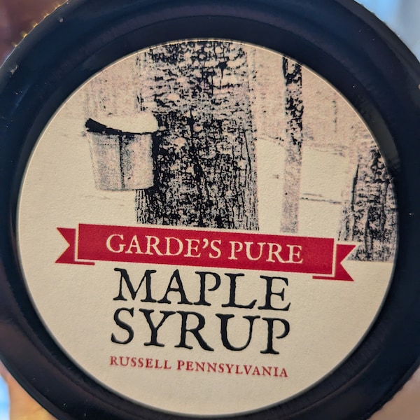 Custom Tree Tapping Maple Syrup Labels, Custom Round Canning Jar Labels ...