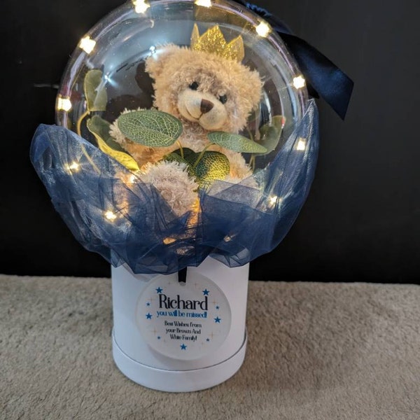 Personalised Graduation Teddy Flower Bouquet, Forever Keepsake, Artificial Flowers ...