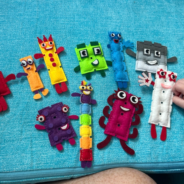 3D Mini Numberblocks 1-10 Backpack Pin Backpack Hanger T-shirt Pin ...