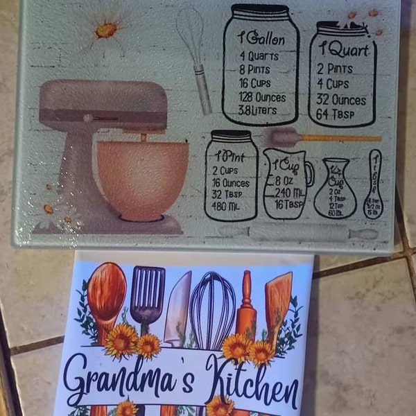 Measurement Cutting Board Design, Kitchen Sublimation Images, Rectangle ...