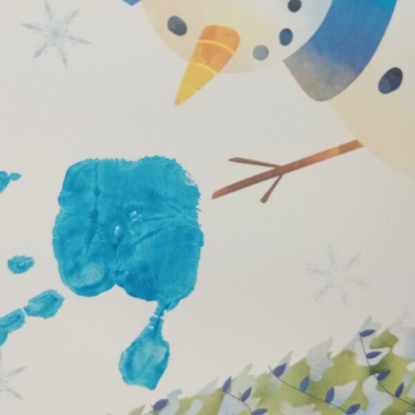 Snowman Handprint Christmas Craft DIY, Toddler Christmas Keepsake ...