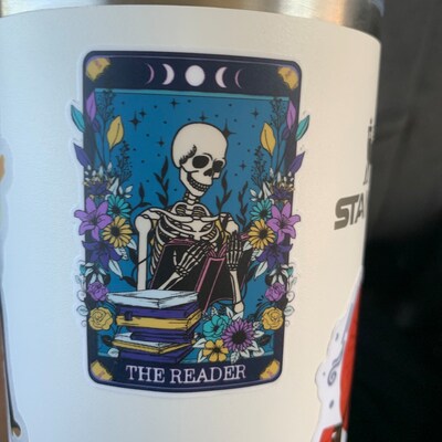 The Reader Sticker: Tarot Card Skeleton the Reader Tarot - Etsy