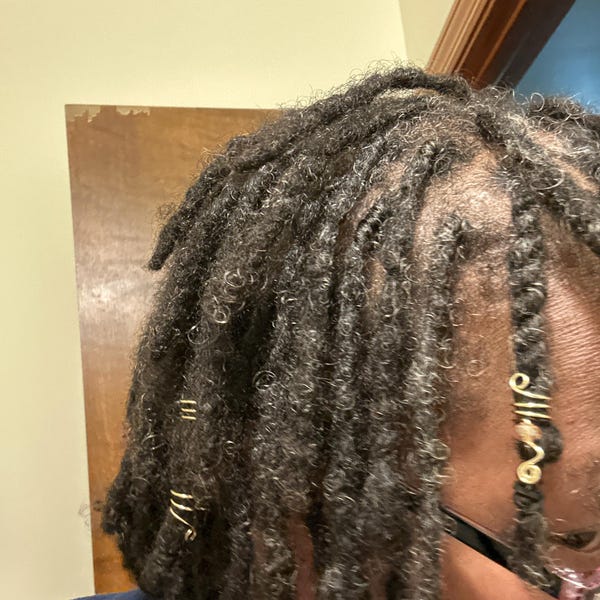 Loc Jewelry Amethyst-rose Quartz-citrine-howlite Gems-wood Dread/braid ...