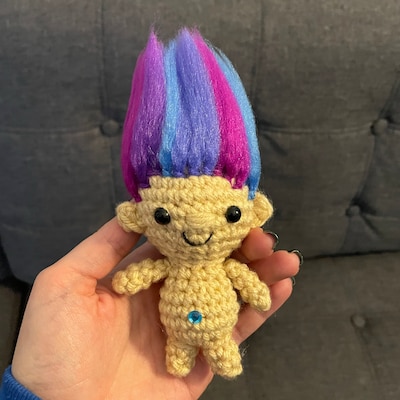 MINI Troll Pattern PDF File ONLY 90's Troll Mini Troll Amigurumi Troll ...