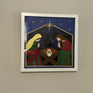 3D NATIVITY Shadow Box 3D CHRISTMAS Svg for Cricut for Silhouette - Etsy