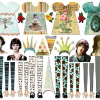 VOODOO PAPER DOLLS Altered Art Printable Hand-drawn Blessing - Etsy