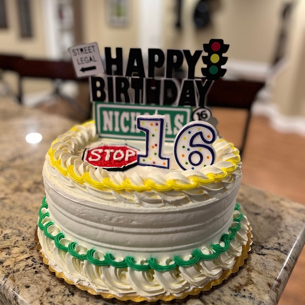 Any Name and Age Driver License Birthday Cake Topper,cake Topper,new ...