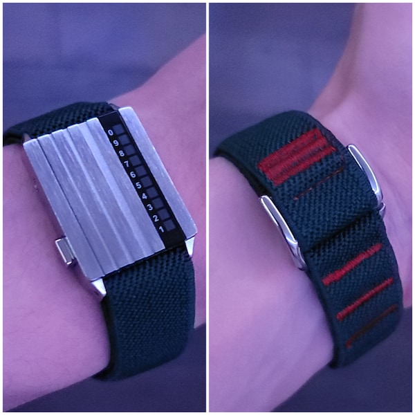 Multicolor Nylon Fabric Smart Watch Band Sport Fitness Quick on Loop ...