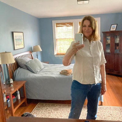 Women's Linen Dress Linen Home Wear Short Sleeves Long - Etsy