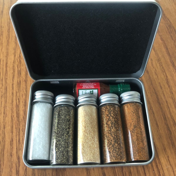 Modern Pocket Spice Kit Bottles With Aluminum Caps BUSHCRAFT, BUG-OUT ...