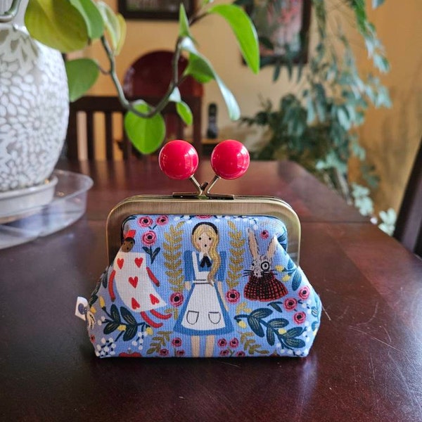 Metal Frame Coin Purse With Color Bobbles - Pearly Dark Orange - Color ...