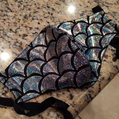 Mermaid Face Mask 15 Colors Sparkling Cotton Spandex Face Mask Hands ...