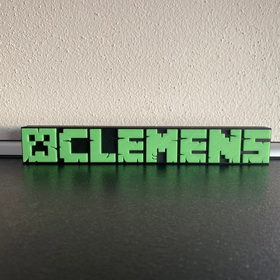Custom Minecraft Name Plate, Personalised Desk Plate, Boy Gift, Gift ...
