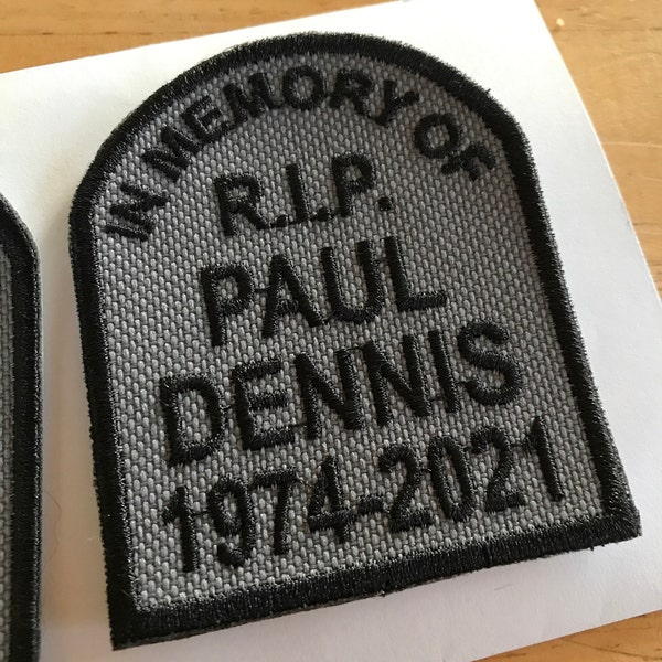 Tombstone Memorial Patches - Etsy