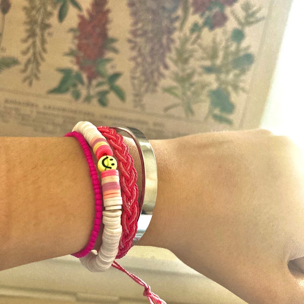 Wwjd Bracelet| Preppy Clay Bead What Would Jesus Do| Hwlf Preppy Clay ...