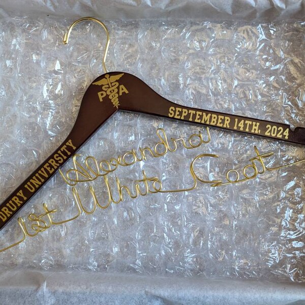 1st White Coat, Personalized Nurse Practitioner Hanger, New Graduate or ...