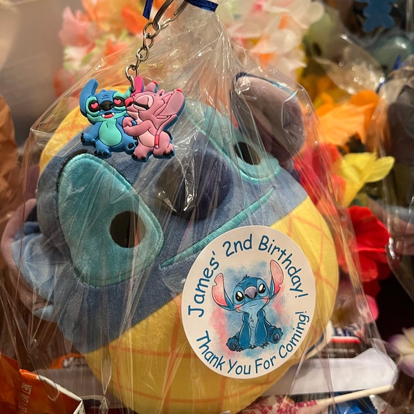 12 Personalized Stitch Birthday Party Stickers, Tags, Labels, Favor ...