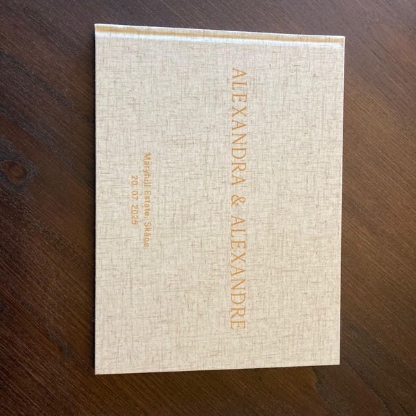 Custom Guest Book, Personalized Wedding Signing Guest Book, Engagement ...