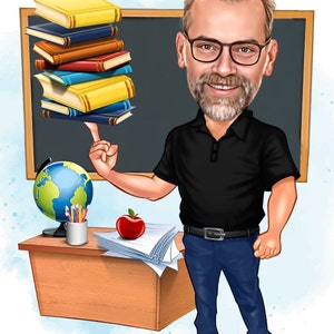 Custom Hairdresser Cartoon Portrait, Hairdresser Portrait, Hairdresser ...