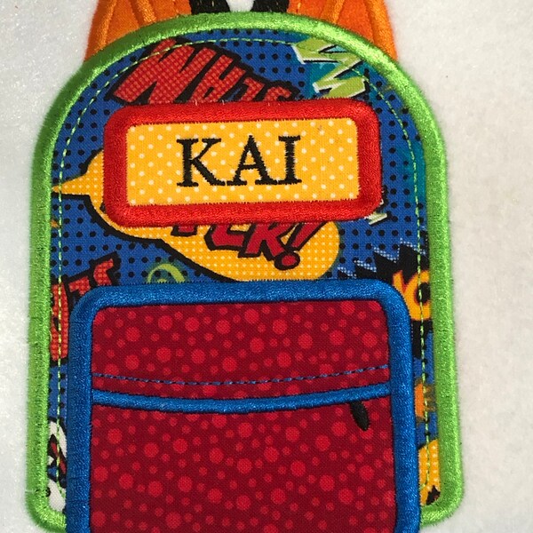 Backpack Embroidery Applique Design. Bag Embroidery Design. Back to ...