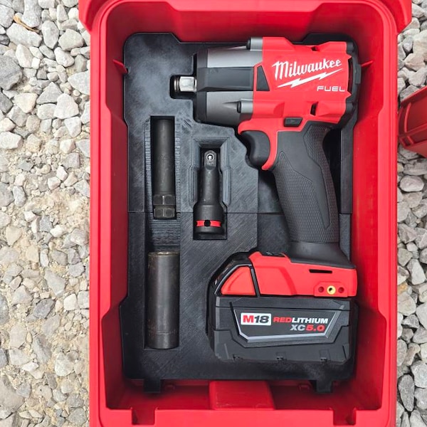 Milwaukee Packout Insert - M12 FUEL Impact Wrench 1/2" 2555-20/2555P-20 ...