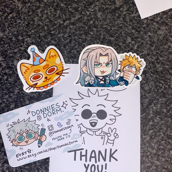 Shouting Sorcerer Chibi, Funny Anime, Glossy Vinyl Sticker for Laptop ...