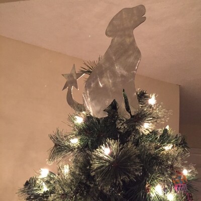 Labrador Retriever, Dog Tree Topper, Holiday Decoration, Aluminum ...