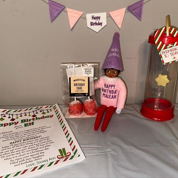 Elf Birthday Letter | Happy Birthday From Your Elf Letter | Printable ...