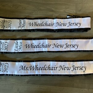 CUSTOM Embroidered Sashes Pageant/homecoming /bridal/birthday/college ...