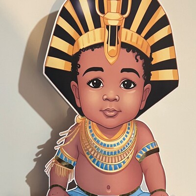 Egyptian Baby Clipart, 7 PNG, Baby Shower Pharaoh, Little Black Boy ...