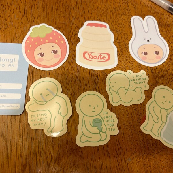 SMISKI Need Coffee Sticker, Waterbottle Sticker, Cute Blindbox, Book ...