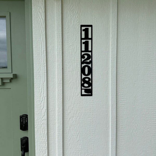 Vertical or Horizontal Metal Address Sign | Outdoor Address Sign ...