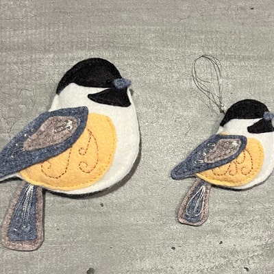 Chickadee Sewing Pattern PDF Backyard Bird Stuffed Ornament Felt ...