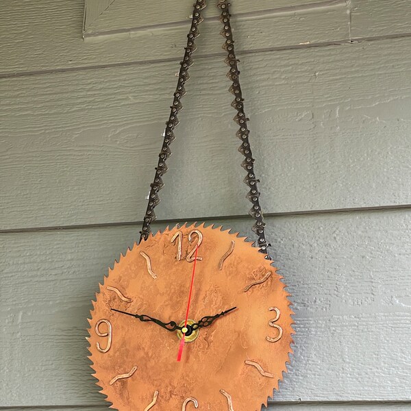 Upcycled Wall Clock From a Metal Disk - Etsy