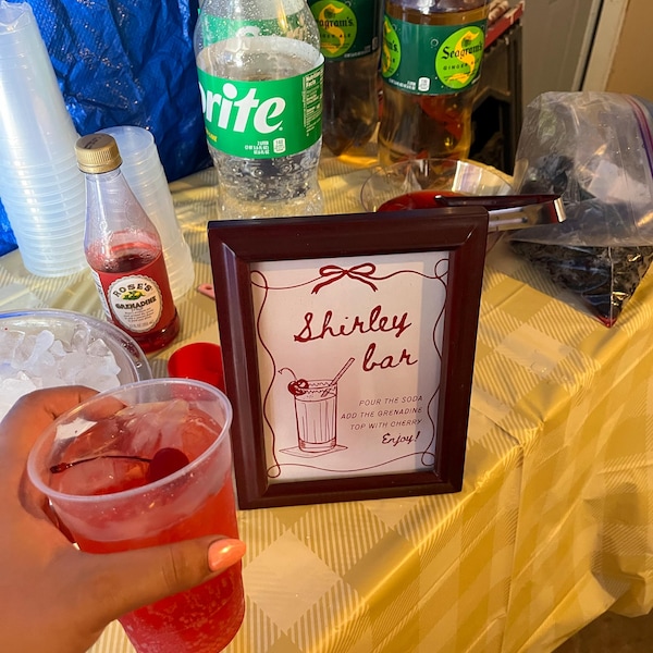 Fun Bar Menu Sign Template, Hand Drawn Signature Drink Bar Menu ...