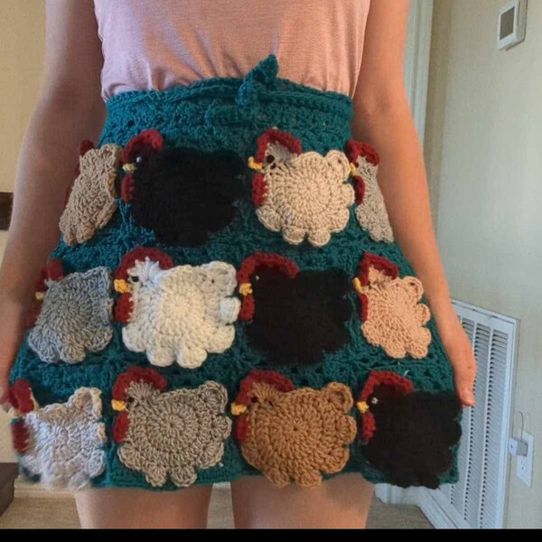 Nesting Hens Egg Gathering Apron, Crochet Pattern, No Sew, Egg Apron ...