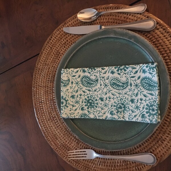Sea Leaves Set of 6 Napkins - Etsy