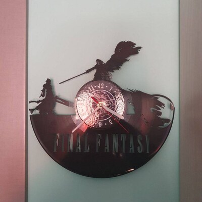 Final Fantasy Wall Clock Made From Vinyl Record, Unique Bedroom Wall ...